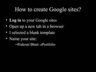 Google sites presentation | PPT