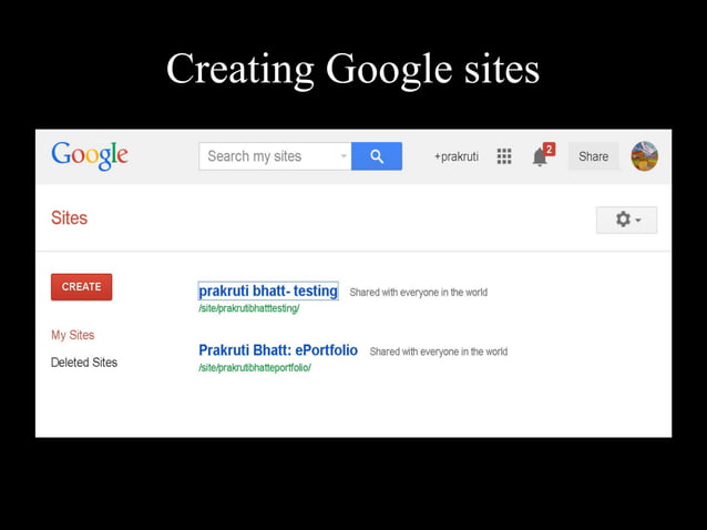 Google sites presentation | PPT