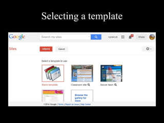 Google sites presentation | PPT