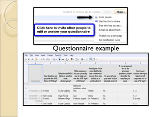 Google spreadsheets | PPT