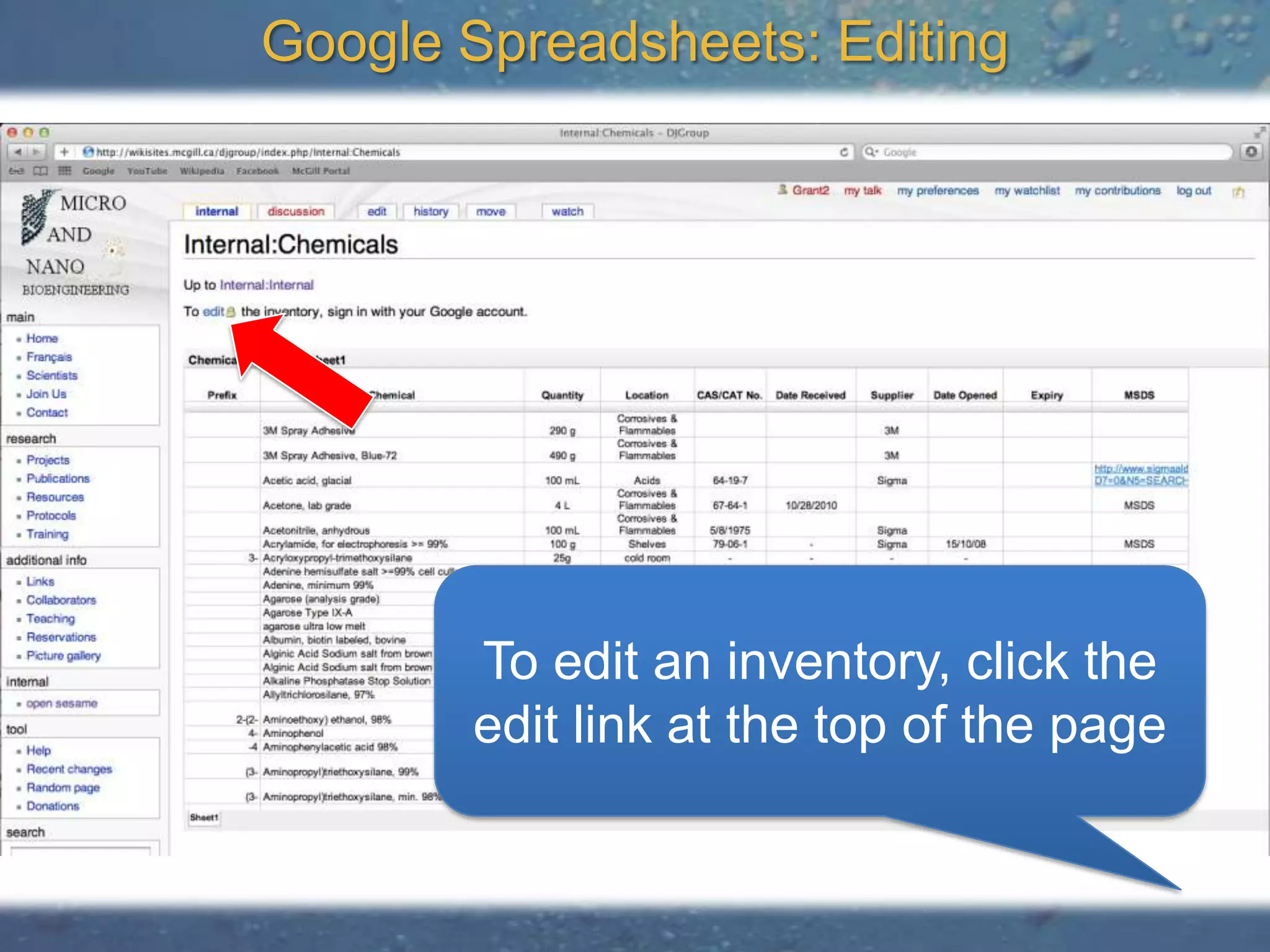 Inventories with Google Spreadsheets | PPTX | Computing | Technology & Computing
