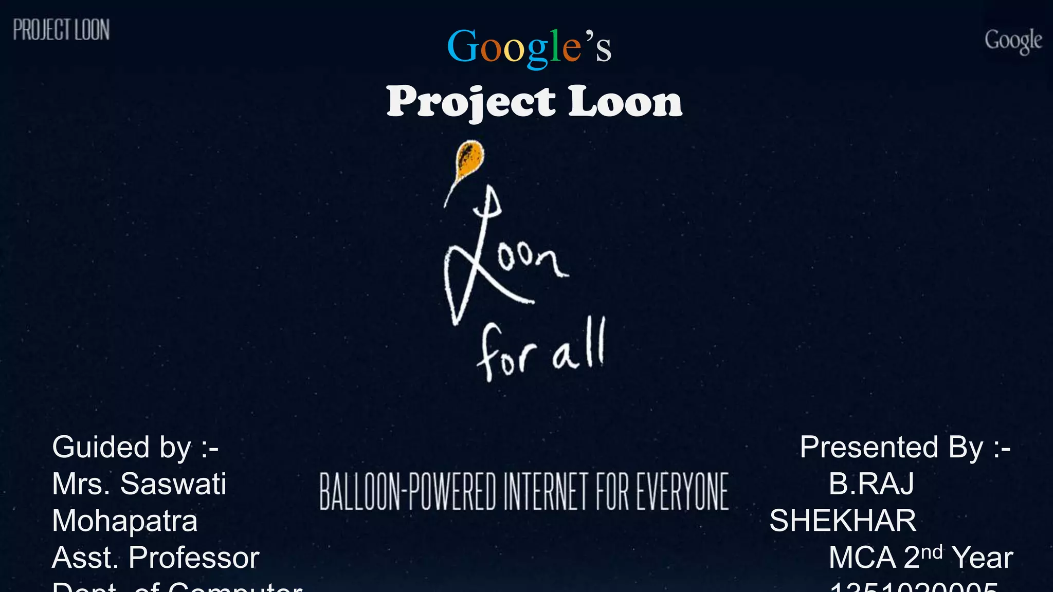 Google's project loon | PPTX