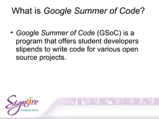 Google Summer Of Code | PPT