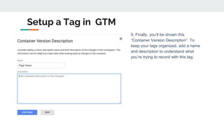 Google Tag Manager (GTM) | PPTX