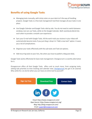 A Detailed Google Tasks Guide To Make Task Management Easier | PDF