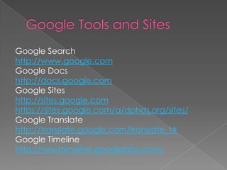 Google Tools And Teacher Websites | PPTX