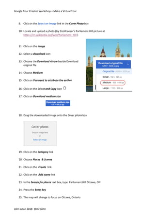 Creating a Virtual Tour with Google Tour Creator | PDF