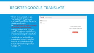 Google translate api | PPTX