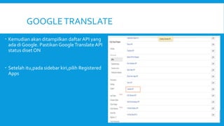 Google Translate API | PPTX