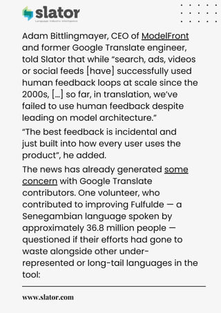 Google Translate has evolved to improve translations without human assistance..pdf