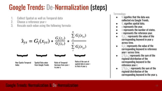 Google Trends Normalization and De-normalization | PDF
