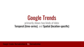 Google Trends Normalization and De-normalization | PDF