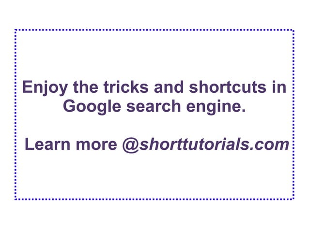 How to use Google Search Engine? | PPT