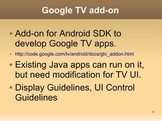 Tweaking Google TV emulator | PDF