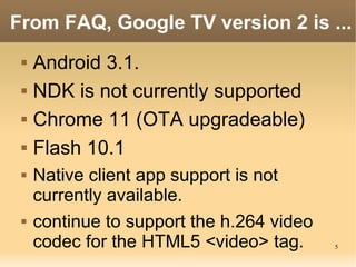 Tweaking Google TV emulator | PDF