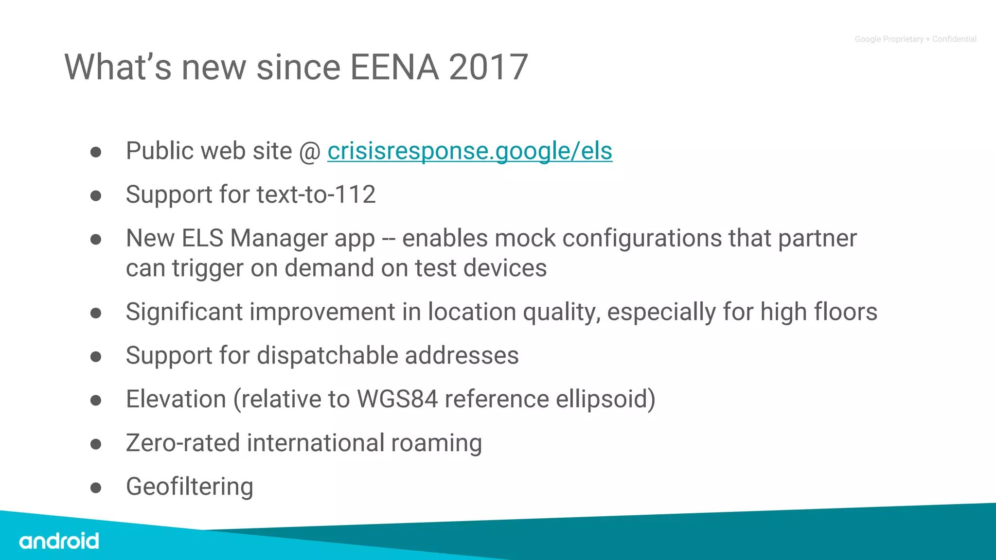 EENA 2018 - Advanced Mobile Location - AML | PPT