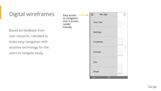 Google UX Design Certificate - Portfolio Project 1 - Case study slide ...