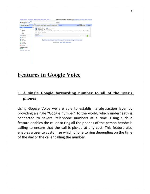 Google voice | DOC | Web Conferencing | Computer Software and Applications
