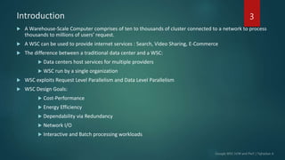 Google warehouse scale computer | PPT