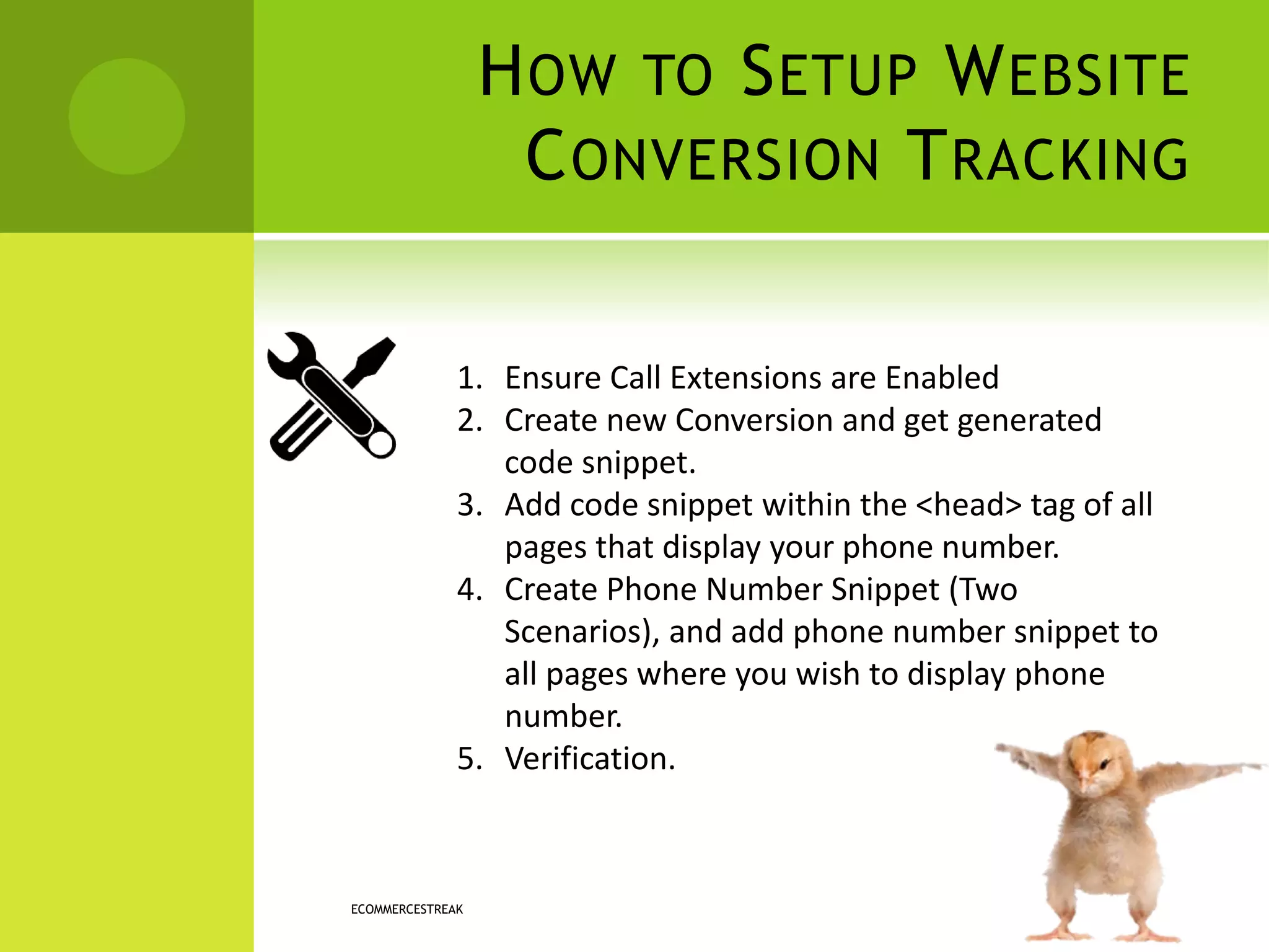 Google website call conversion (WCC) tracking | PPT