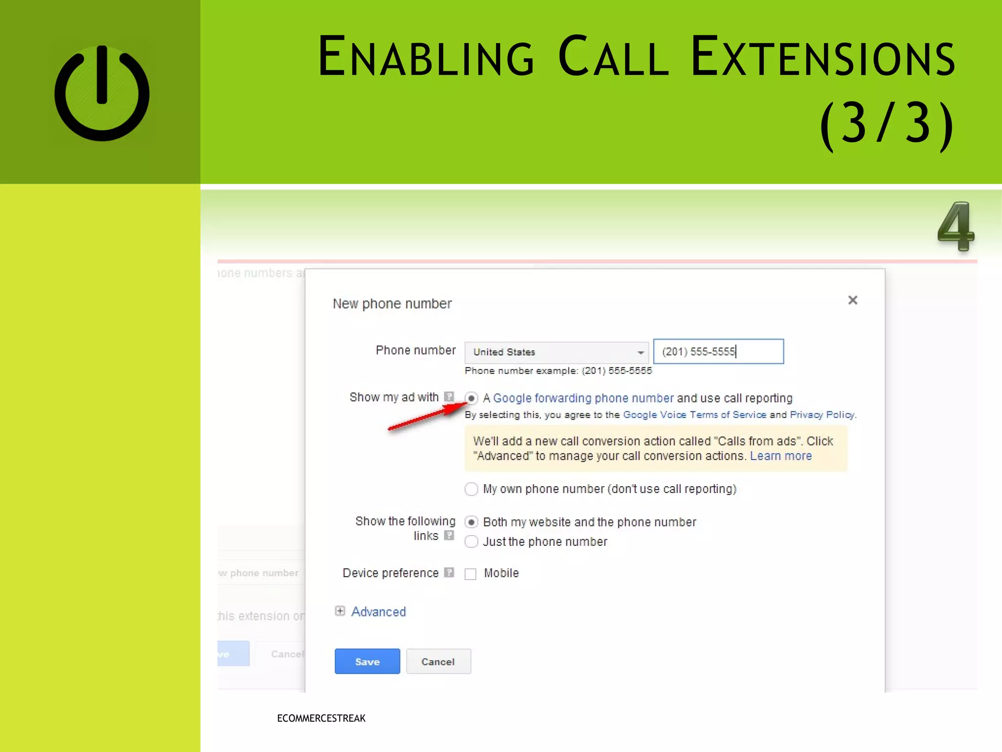 Google website call conversion (WCC) tracking | PPT