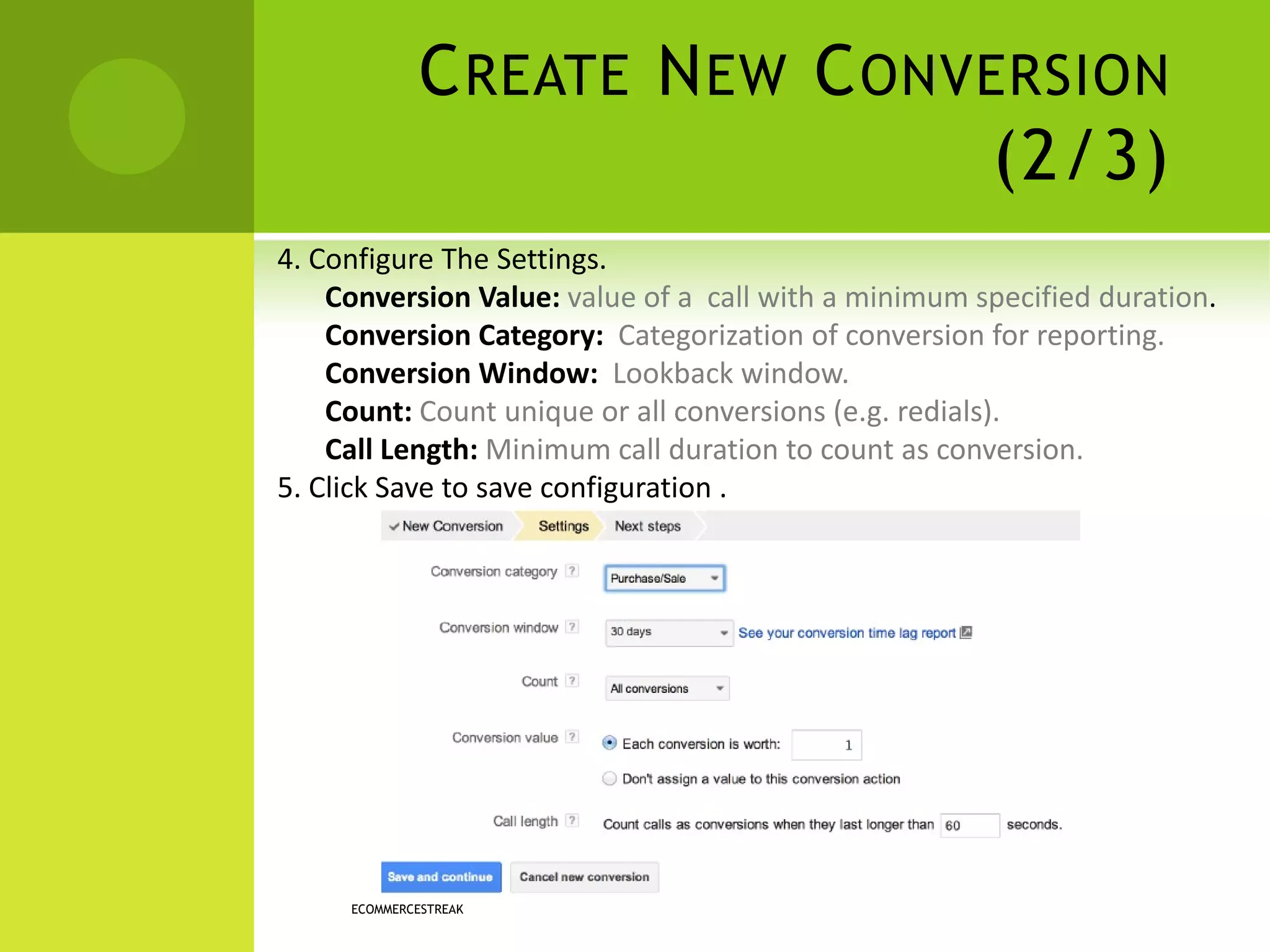 Google website call conversion (WCC) tracking | PPT