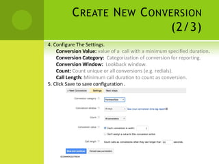 Google website call conversion (WCC) tracking | PPT
