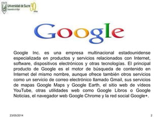 Google y sus aplicaciones | PPTX