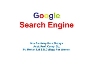 Google Search Engine | PPT