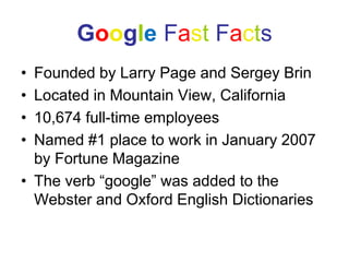 Google Search Engine | PPT