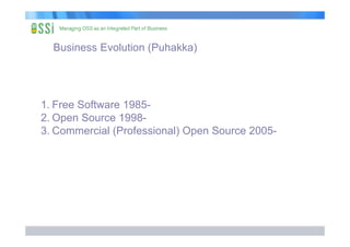 Mikko Puhakka: Open Source Business Models | PPT