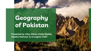 Geography of Pakistan an insight on the importance of it.pdf | Free ...