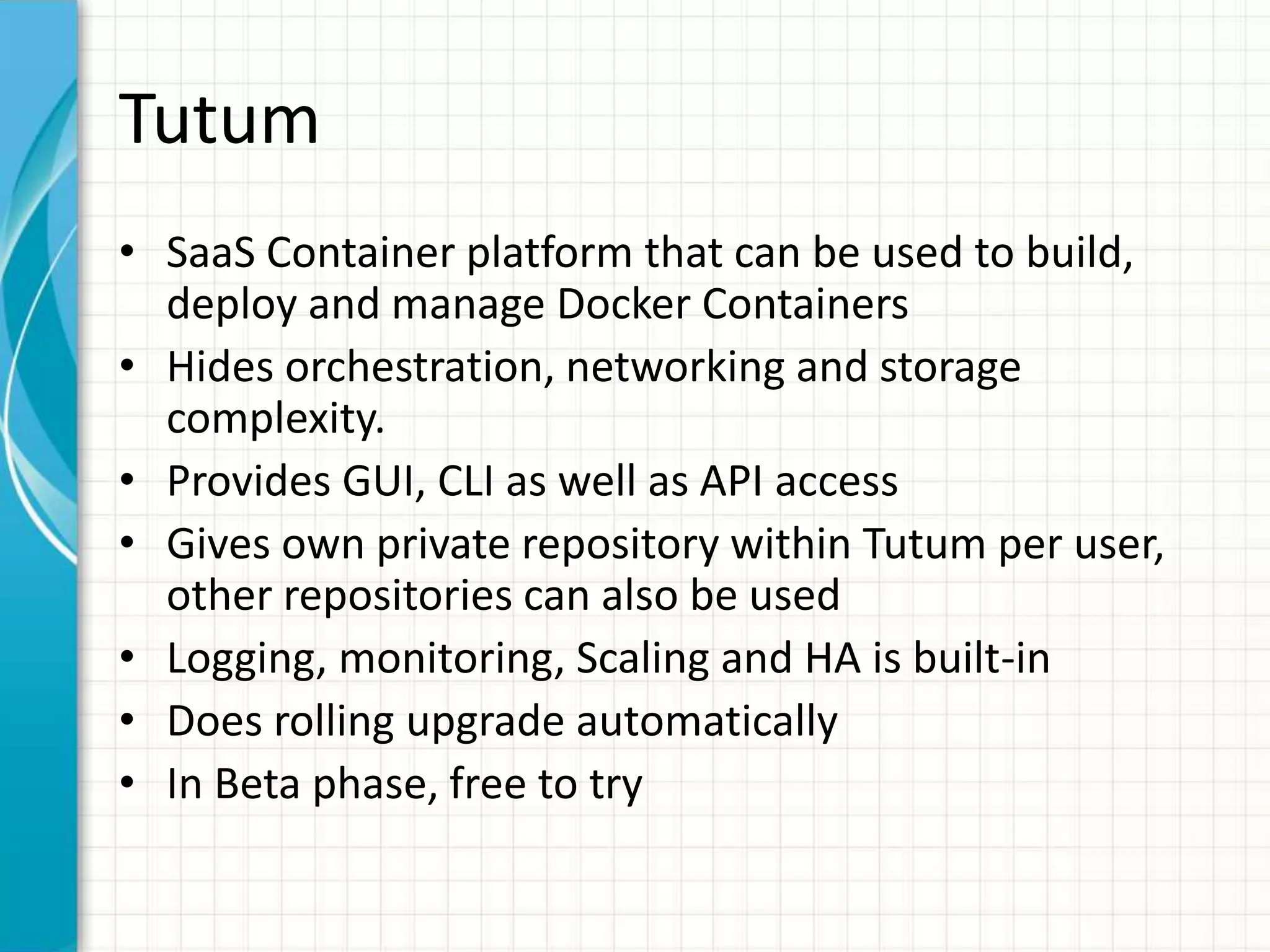 CI, CD with Docker, Jenkins and Tutum | PPTX