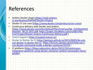 CI, CD with Docker, Jenkins and Tutum | PPTX