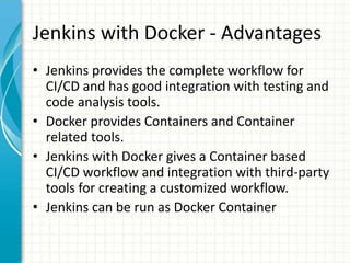 CI, CD with Docker, Jenkins and Tutum | PPTX