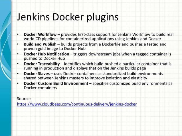 CI, CD with Docker, Jenkins and Tutum | PPTX