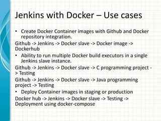 CI, CD with Docker, Jenkins and Tutum | PPTX