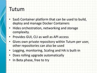 CI, CD with Docker, Jenkins and Tutum | PPTX