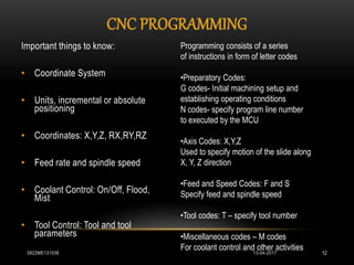 COMPUTER NUMERICAL CONTROL MACHINE | PPTX