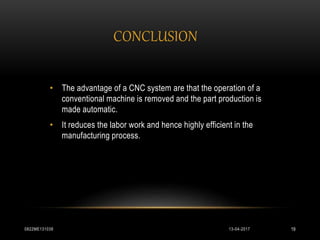 COMPUTER NUMERICAL CONTROL MACHINE | PPTX