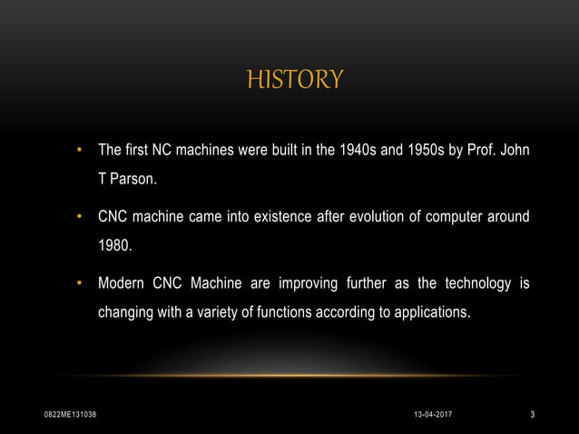 COMPUTER NUMERICAL CONTROL MACHINE | PPTX
