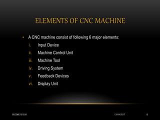 COMPUTER NUMERICAL CONTROL MACHINE | PPTX