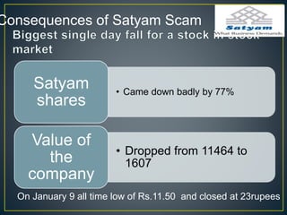 Satyam Scandal | PPTX