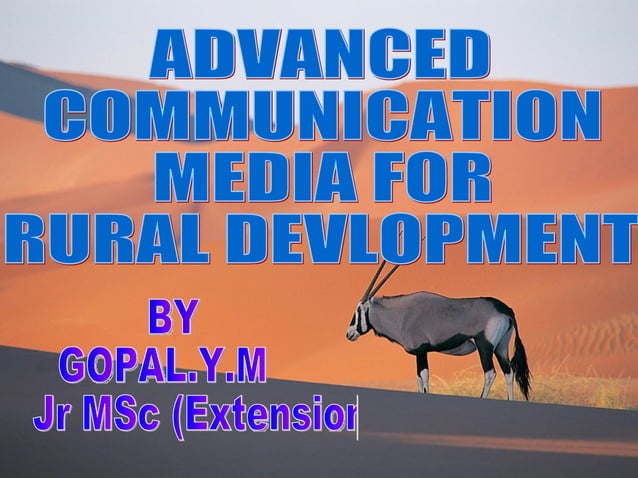 communication for rural development | PPT