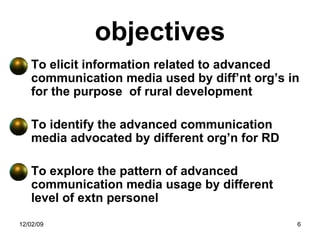 communication for rural development | PPT