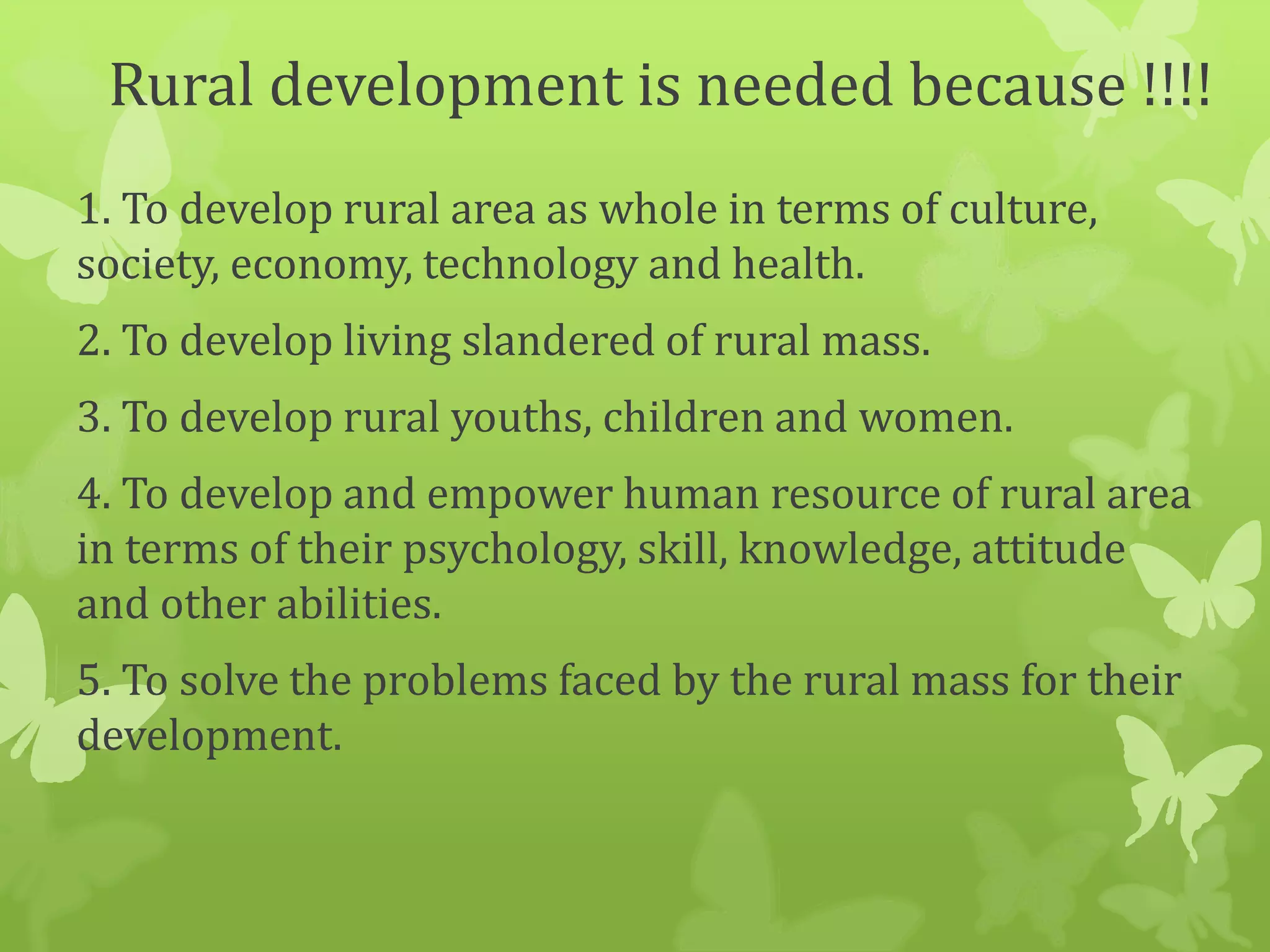 theories in rural development and planning | PPTX