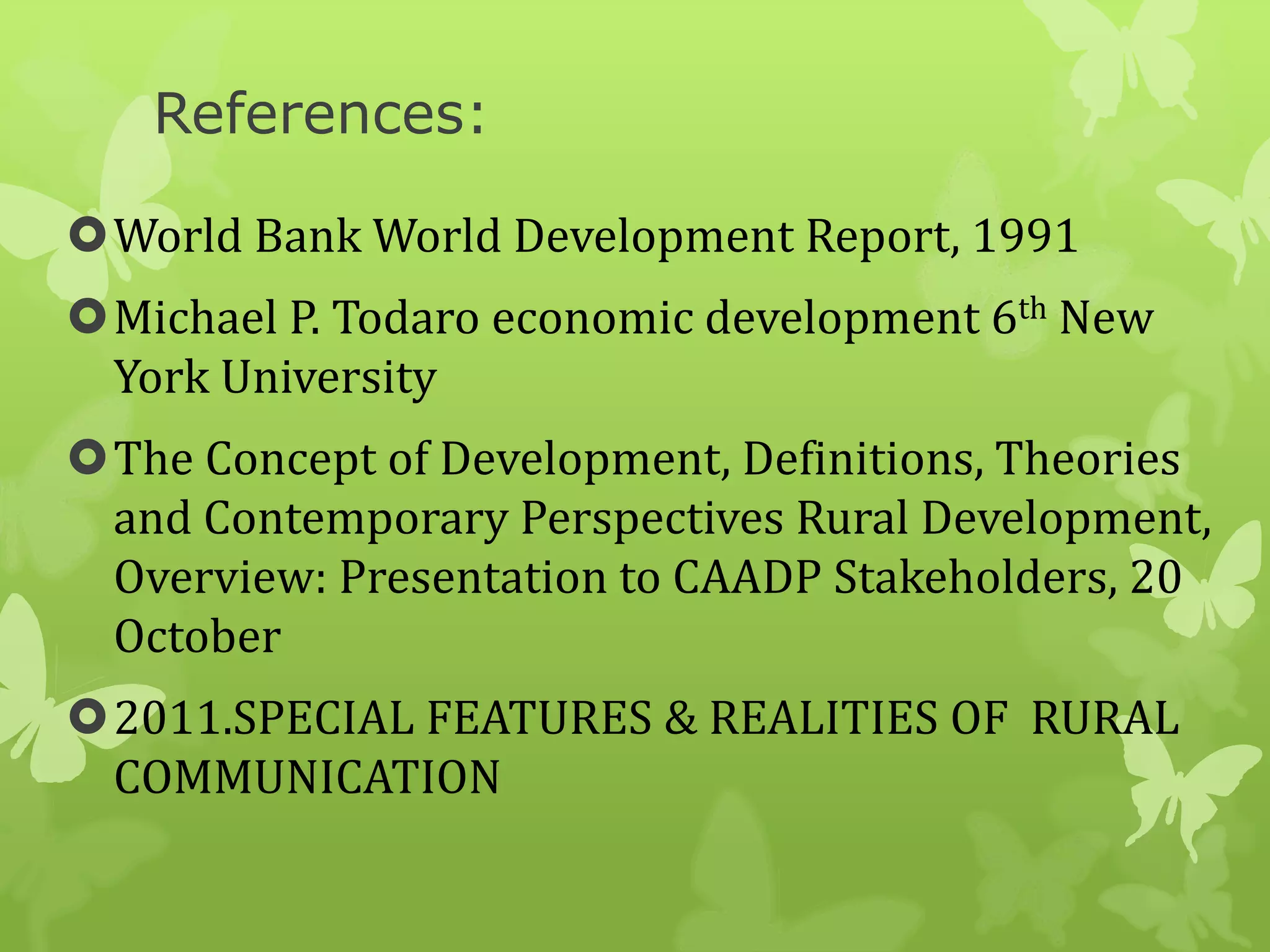 theories in rural development and planning | PPTX