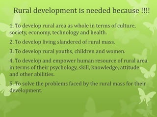theories in rural development and planning | PPT