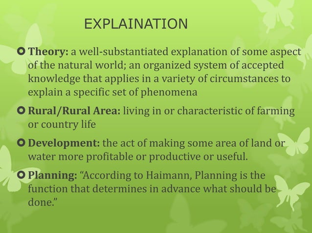 theories in rural development and planning | PPTX | Debated Sensitive Social Issues | Sensitive ...