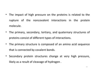 Application of high hydrostatic pressure | PPT
